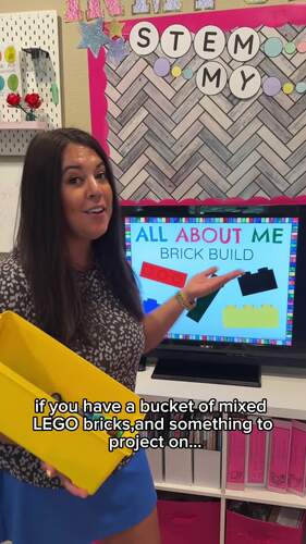 Bundle Hands-On Get to Know You, LEGO Brick Activity for STEM Classrooms