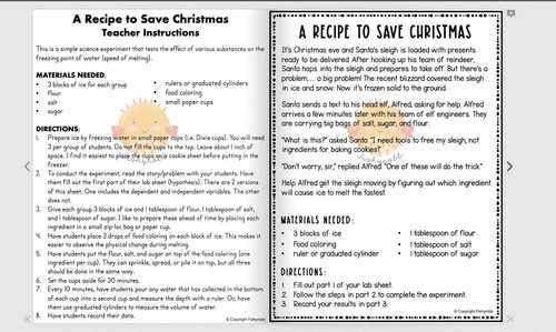 Changing States of Matter Salt & Ice Science Experiment Christmas Theme