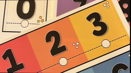 Rainbow and Star Classroom Number Line by Reading Coffee and Chaos