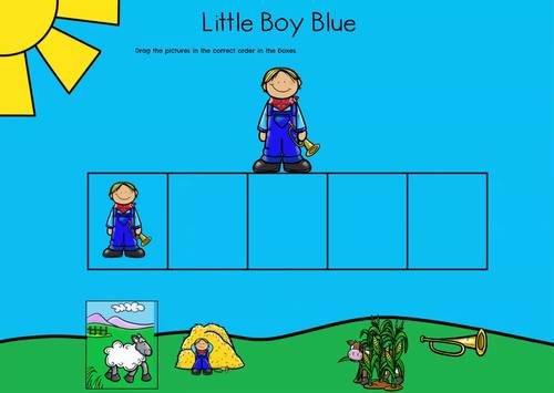 Little Boy Blue Boom Cards | Nursery Rhyme Activities for Distance Learning