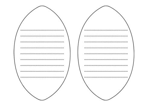 American Football Writing Craft & Bulletin Board Kit by Mysnel | TPT