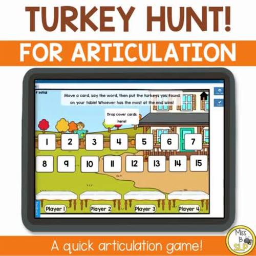 Turkey Hunt! Quick Articulation Game by Miss B SLP | TpT