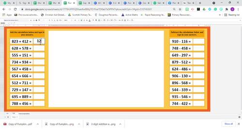 Pumpkin House 3-digit Addition and Subtraction Pixel Art Mystery Reveal