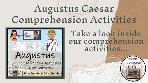 Augustus Close Reading Passage & Comprehension Activities | 5th–6th Grade