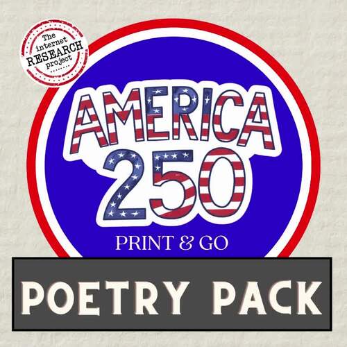 America 250 Poetry Pack | Semiquincentennial Writing Activity | Low-Prep