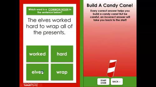 EDITABLE Nouns, Verbs, Adjectives Digital Hunt Games for DECEMBER BUNDLE