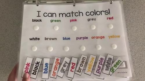 Colors Adapted Work Binder® ( 9 different sets of workpages ) by Mrs Ds ...