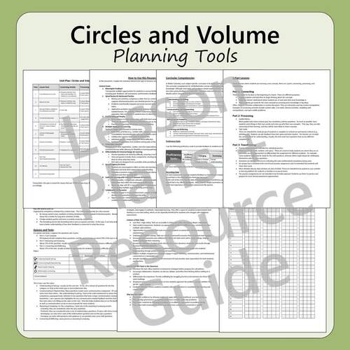 Math 7 Circle Geometry & Volume Unit | Circumference Area Prisms Cylinders