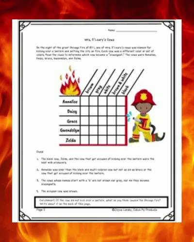 Fire Safety Digital or Print Worksheet Activities by Catch My Products