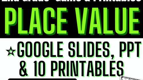 2nd Grade Place Value Interactive Digital Game and Printables | TPT