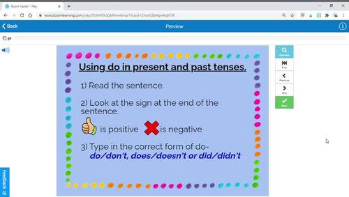 Using Do In Present And Past Tense BOOM Cards by Love 2 Learn English