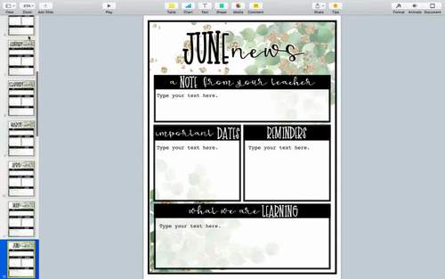 Editable Classroom Newsletters - Botanical by A Classy Classroom