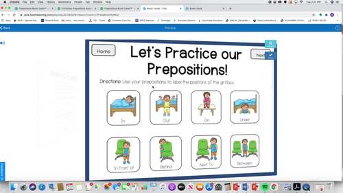 Prepositions Boom Cards™ - Kitchen and Dining Room - Teletherapy