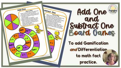 Differentiated Adding 1 to a Number Board Games & Worksheets, Unknown ...