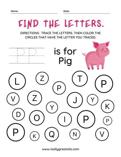 Alphabet Activity Worksheets Find The Letter - Printable - Homeschool ...