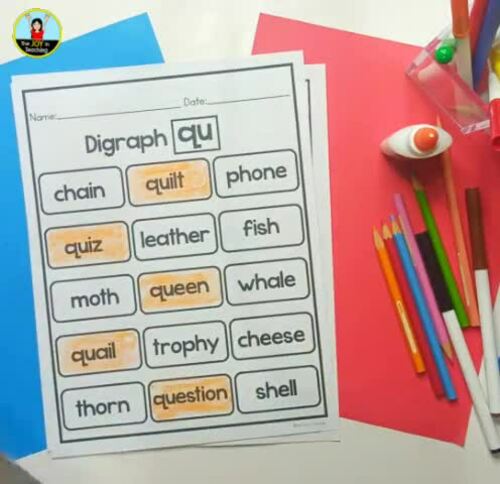 Digraph QU Activity by The Joy in Teaching | TPT