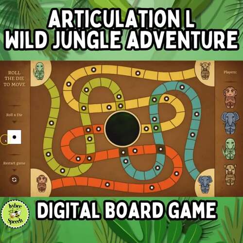 Speech Therapy Articulation L Jungle Adventure Digital Board Game