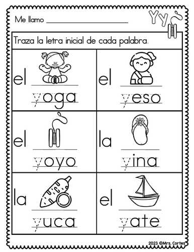 Fonética K-1: De sonidos a sílabas- Letra Y by mrscortes | TPT