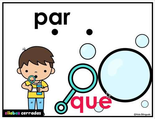 Leyendo palabras | sílabas cerradas | Google Slides, PowerPoint y PDF