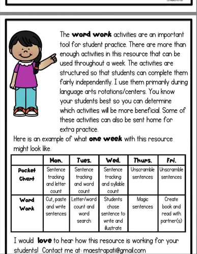 $1 Deal Sight Word Sentences- School by La Maestra Pati Bilingue