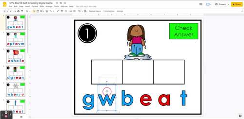 CVC Short E Digital Game by Wendy Smith | TPT