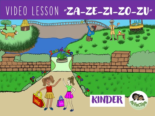 KINDER SPANISH VIDEO LESSON ZA-ZE-ZI-ZO-ZU by AlfaClips | TPT