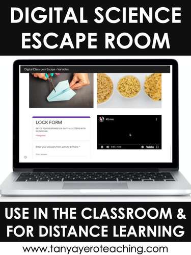 Science Digital Escape Room | Variables DISTANCE LEARNING | TpT