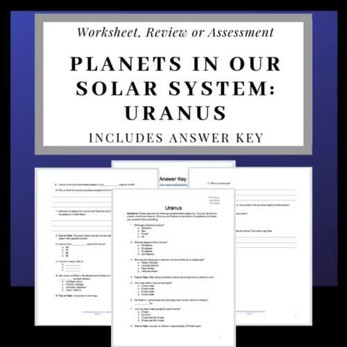 Uranus: Planets in our Solar System Editable Worksheet, Webquest or Sub ...