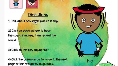 No Core Word Digital Speech Therapy Activity by Speechie Trish