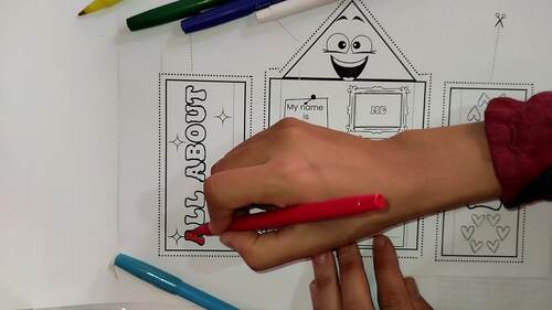 All About Me Crayon - Back to School Kindergarten Craft First Day Of School