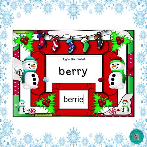 Christmas Snowman Plural Nouns Winter Boom Cards™ by The British Kitty