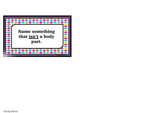 Negation Speech Therapy Activities - Task Cards for Answering Negative ...