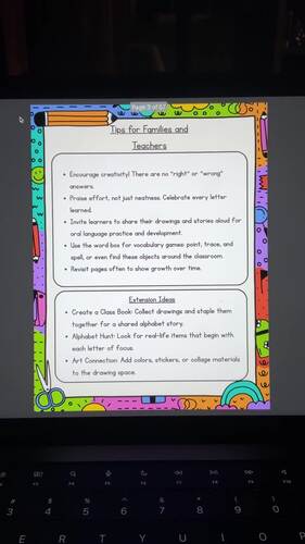 Alphabet Story Journal + Bonus Trace & Write Pages | 50+ Printable Workbook