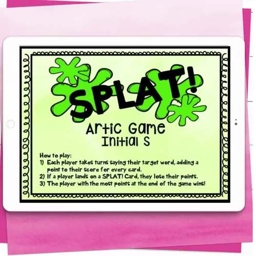 SPLAT! Initial, Medial & Final R BUNDLE - Articulation BOOM CARD Game