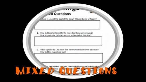 6th-7th Grade Fiction Reading Passages and Questions Set 1 of 2 Word ...