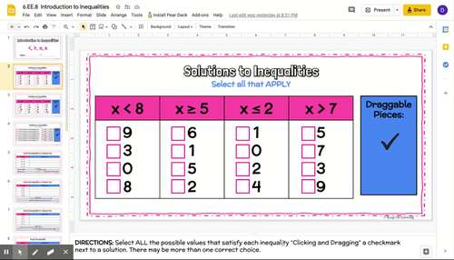 Writing and Graphing Inequalities Activity by Keep On Growing | TPT