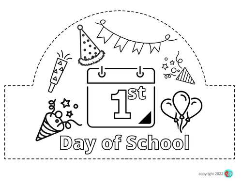 First Day HATS | COLOR CUT AND PASTE HAT | MAKE HATS for First Day Activity