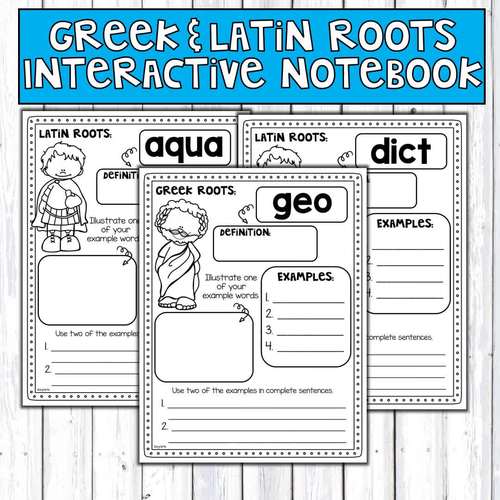 Greek & Latin Roots Interactive Notebook | Print & Google Classroom