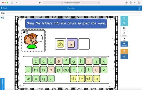 Consonant Digraphs Spelling BOOM CARDS | Drag & Spell Tiles | TPT