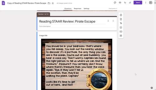 Digital Escape - Fourth Grade STAAR Reading ELAR Review - Pirate Theme