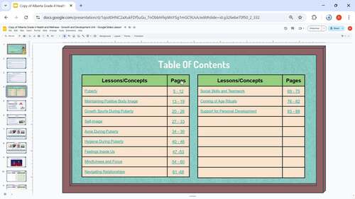Google Slides Lessons - Alberta Health Grade 4 - Growth and Development ...