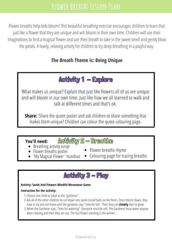 Kids Flower Breathing Activity | Wellbeing Mental Health Printable ...