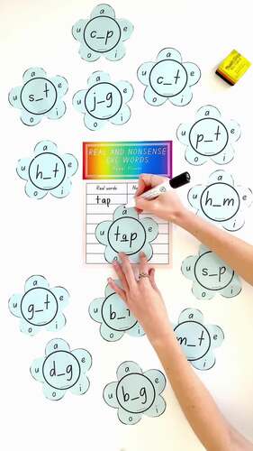 CVC Real & Nonsense Word Activities – Phonics Blending & Decoding Practice