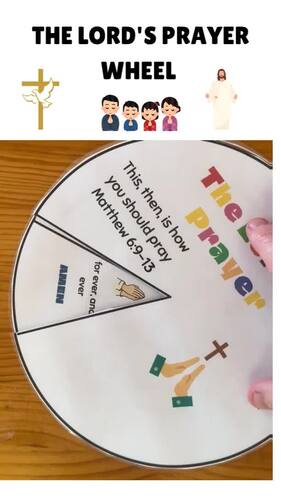 The Lord's Prayer Printable Activity, Coloring Wheel, Sunday School ...