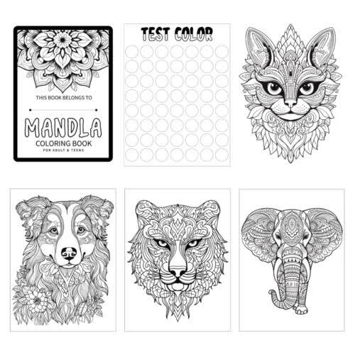 coloring book mandala animals