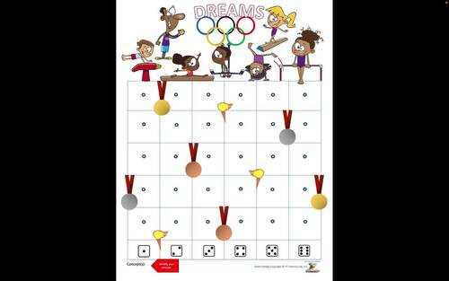 Editable Phonics Game Template | Roll and Read | Gymnastics Theme | Olympic
