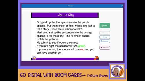 Boom™Cards: Sequencing Pictures & Sentences for speech therapy by ...