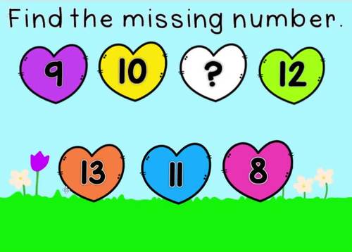 Valentines Day Missing Number Digital Game Google Classroom | TPT