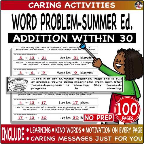 Addition within 30 word problem math worksheet fact fluency Way Top ...