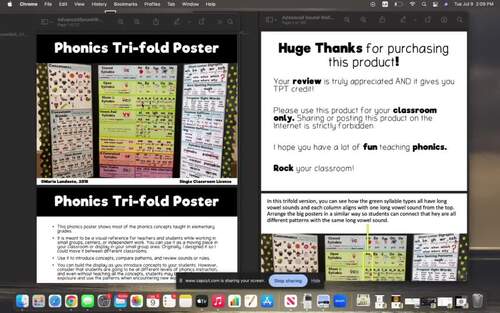 Advanced Sound Wall k-4th [Posters AND Portable Trifold (@ kids reach)]